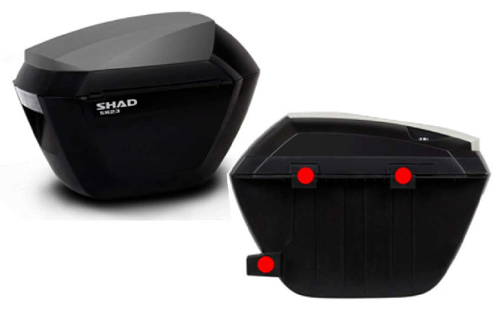 Rear side baggage SHAD SH23